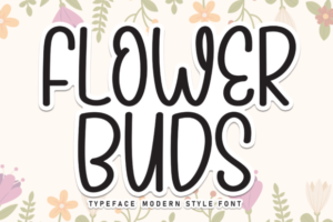 Flower Buds Font Digital Font Download