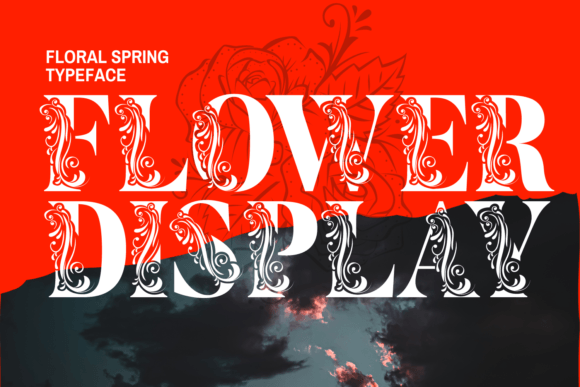 Flower Display Font Digital Font Download