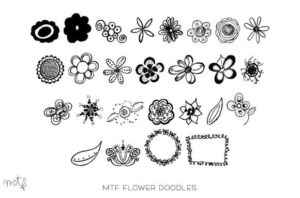 Flower Doodles Font Digital Font Download