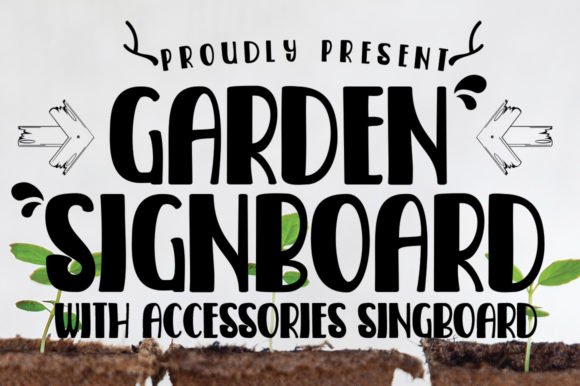 Garden Signboard Font Digital Font Download