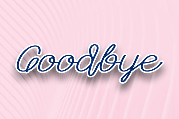 Goodbye Font Digital Font Download