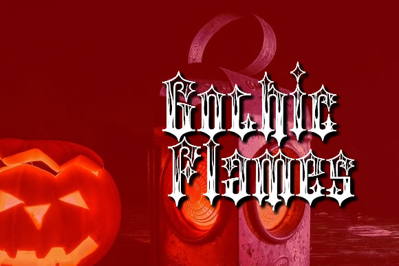 Gothic Flames Font Digital Font Download