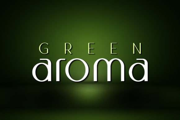 Green Aroma Font Digital Font Download