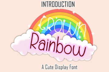 Grown Rainbow Font Digital Font Download