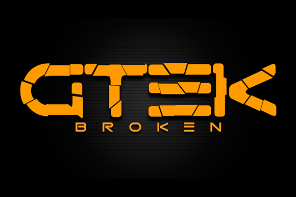 Gtek Broken Font Digital Font Download