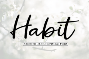 Habit Font Digital Font Download