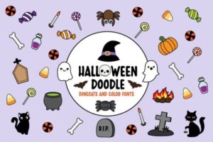 Halloween Doodle Font Digital Font Download