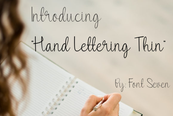 Hand Lettering Thin Font Digital Font Download
