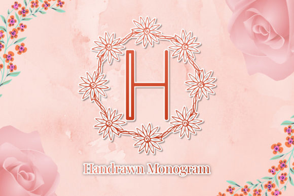Handrawn Monogram Font Digital Font Download