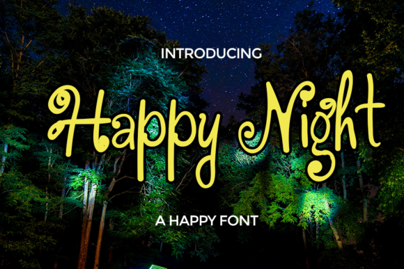 Happy Night Font Digital Font Download