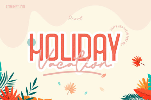Holiday Vacation Font Digital Font Download
