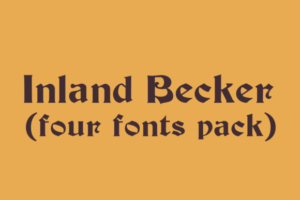Inland Becker Family Font Digital Font Download