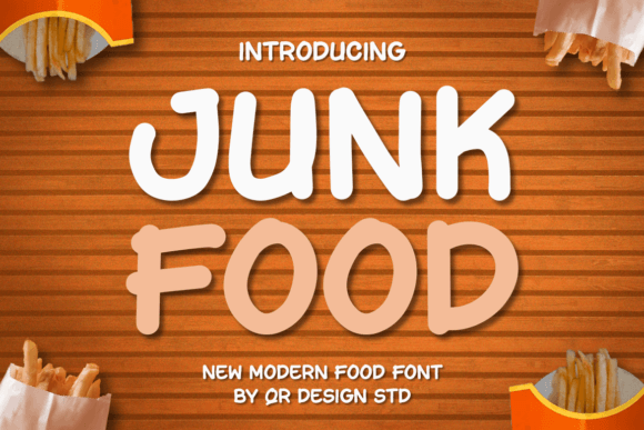 Junk Food Font Digital Font Download
