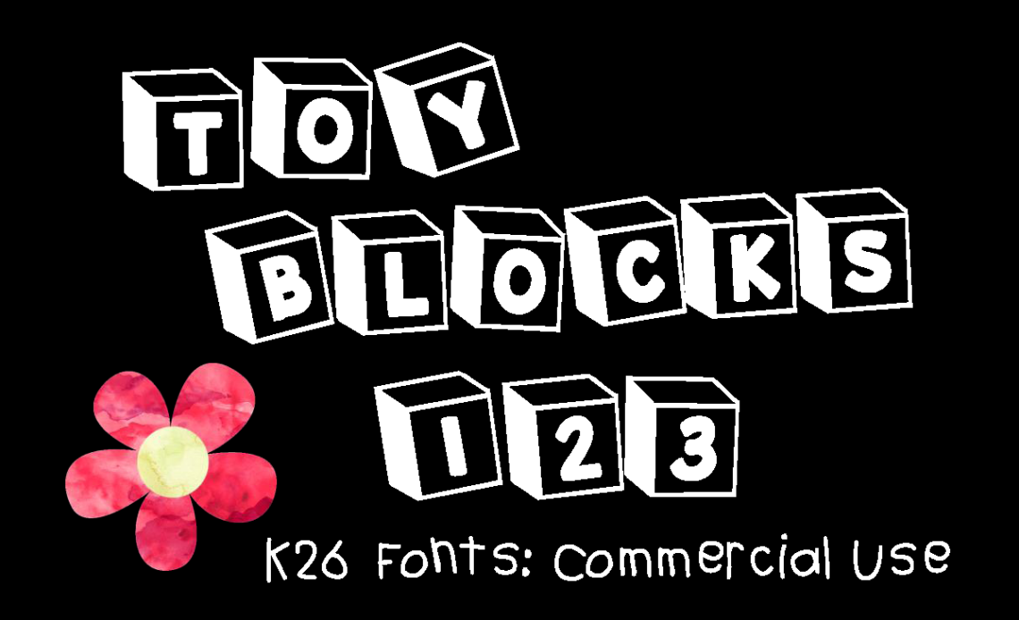 K26 Toy Blocks 123 Font Digital Font Download