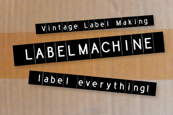 Label Machine Font Digital Font Download