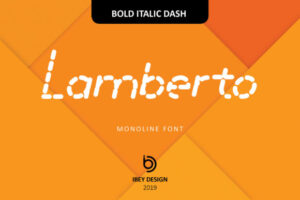 Lamberto Bold Italic Dash Font Digital Font Download