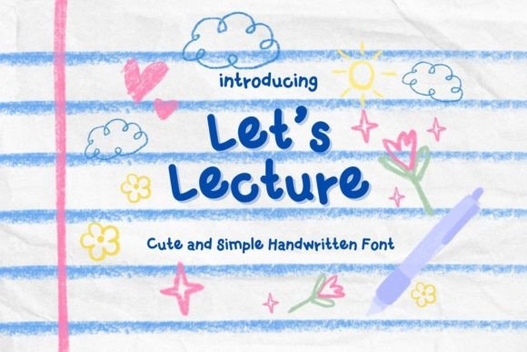 Let's Lecture Font Digital Font Download