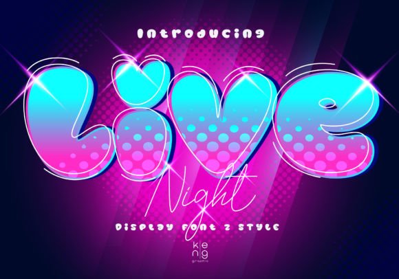Live Night Font Digital Font Download