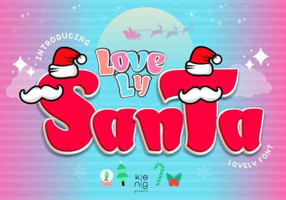 Lovely Santa Font Digital Font Download