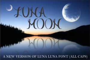 Luna Moon Font Digital Font Download