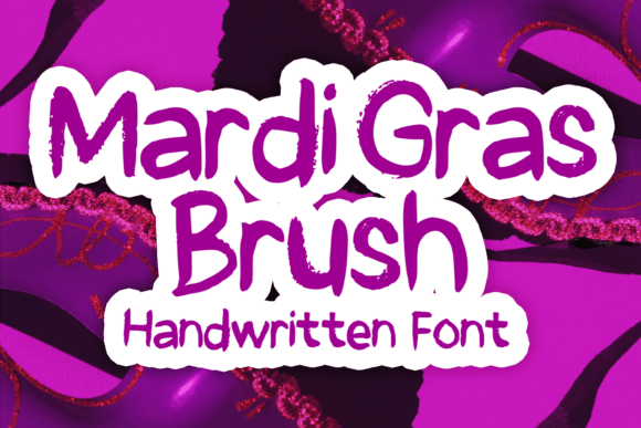 Mardi Gras Brush Font Digital Font Download