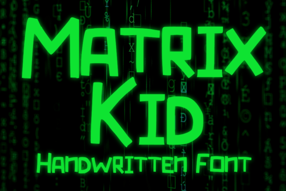 Matrix Kid Font Digital Font Download
