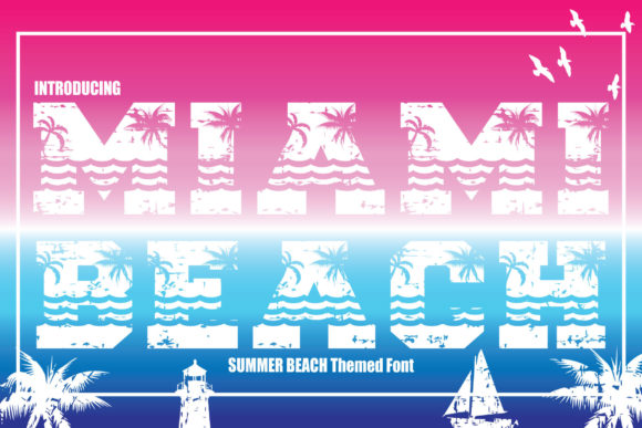 Miami Beach Font Digital Font Download