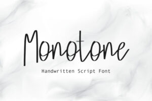 Monotone Font Digital Font Download