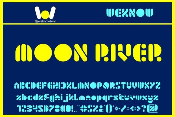 Moon River Font Digital Font Download