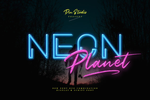 Neon Planet Font Digital Font Download