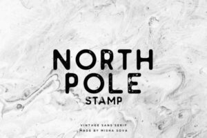 North Pole Stamp Font Digital Font Download