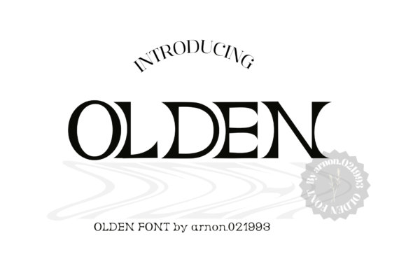 Olden Font Digital Font Download