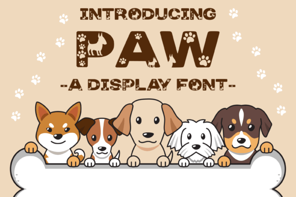 Paw Font Digital Font Download