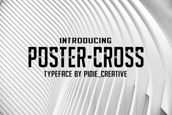 Poster Cross Font Digital Font Download