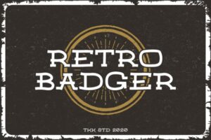Retro Badger Font Digital Font Download