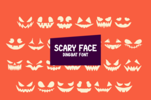 Scary Face Font Digital Font Download