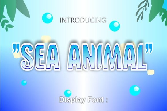 Sea Animal Font Digital Font Download