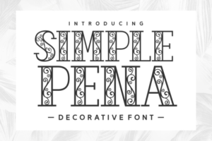 Simple Pena Font Digital Font Download