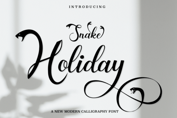 Snake Holiday Font Digital Font Download