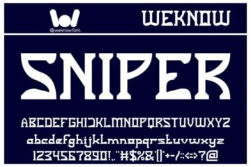 Sniper Font Digital Font Download