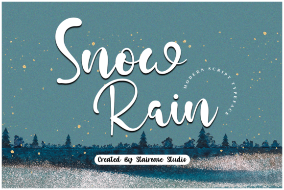 Snow Rain Font Digital Font Download