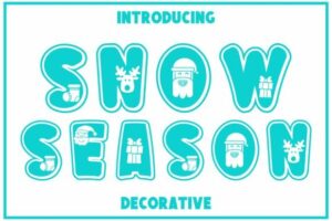 Snow Season Font Digital Font Download