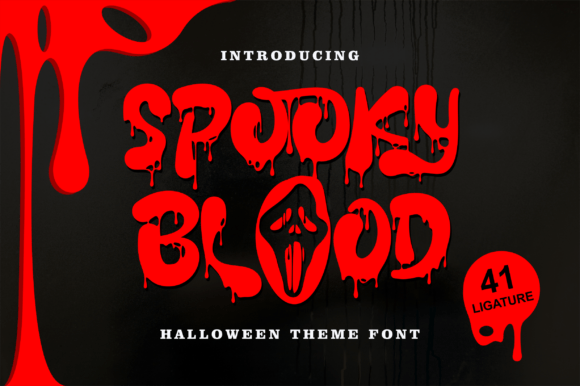 Spooky Blood Font Font Digital Font Download