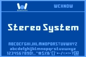 Stereo System Font Digital Font Download
