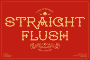 Straight Flush Font Digital Font Download