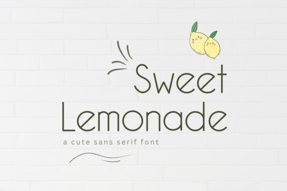 Sweet Lemonade Font Digital Font Download