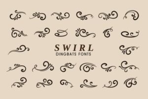 Swirl Font Digital Font Download