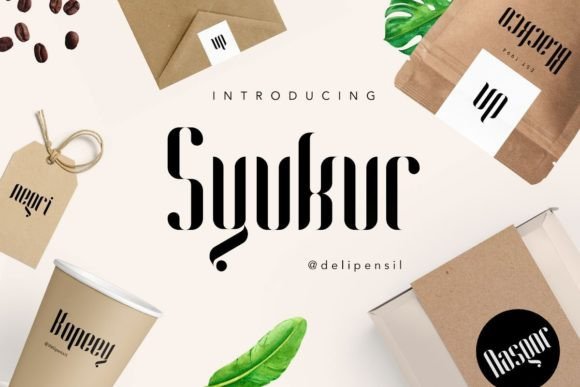 Syukur Font Digital Font Download
