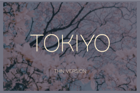 Tokiyo Thin Font Digital Font Download