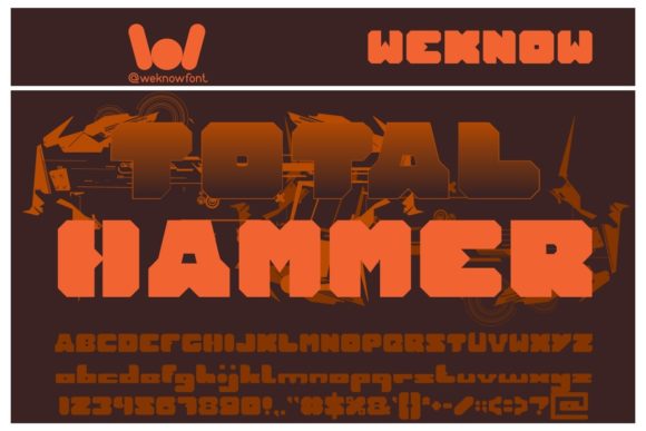 Total Hammer Font Digital Font Download